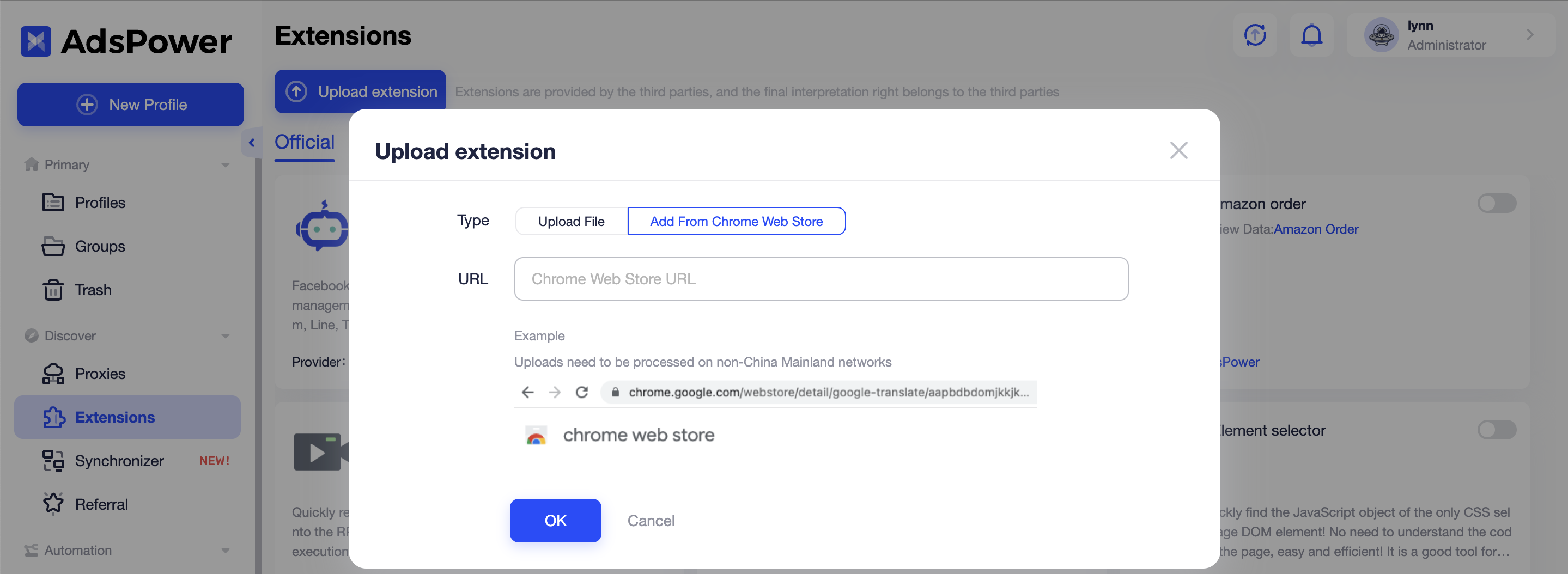 Extensões-Central de Ajuda AdsPower