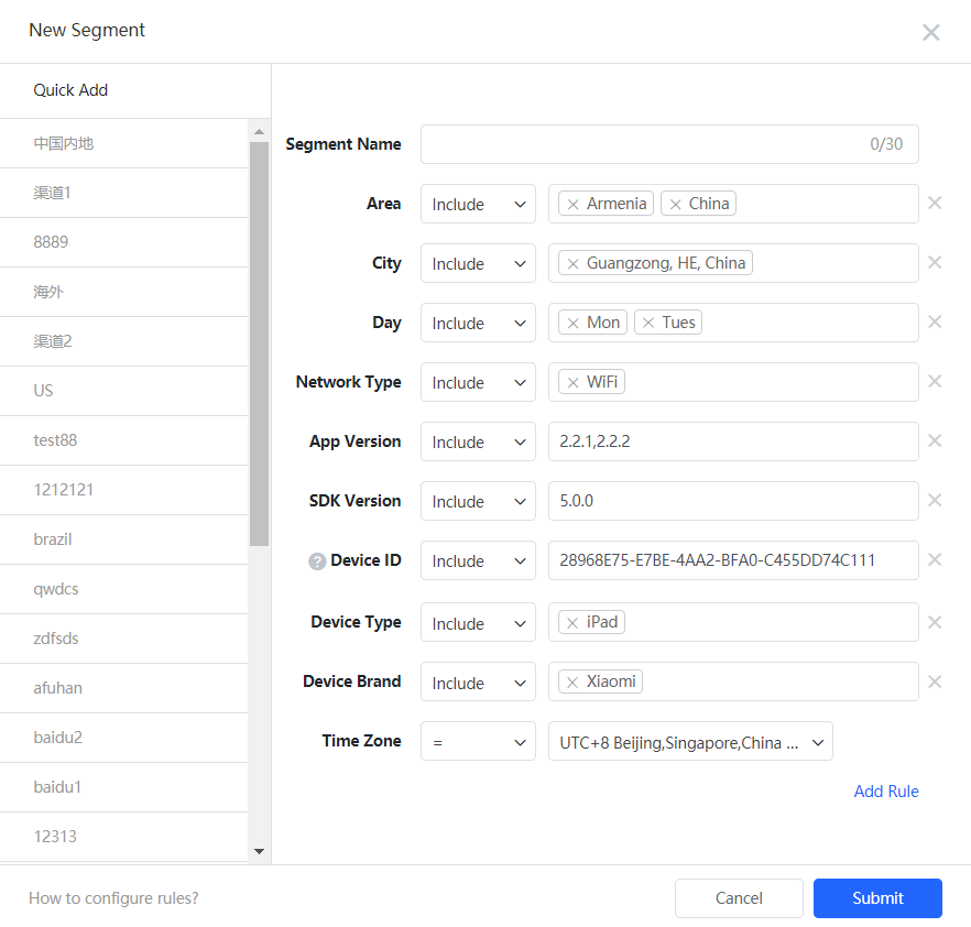 Segment-Taku Help center