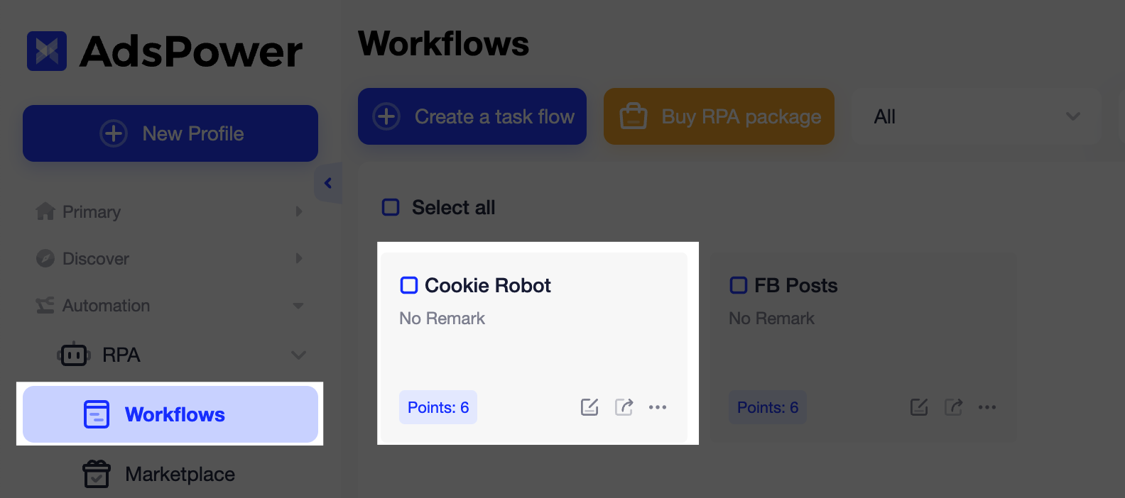Marketplace-RPA User Guide - AdsPower