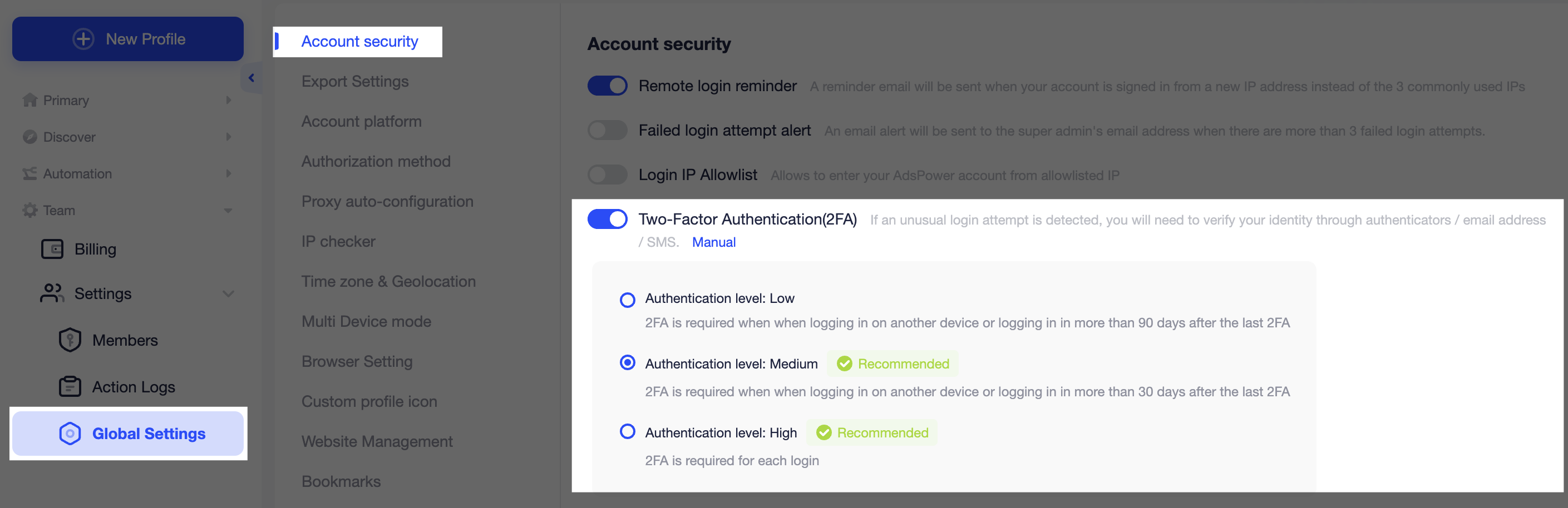 Two-Factor Authentication(2FA)-Help Center - AdsPower